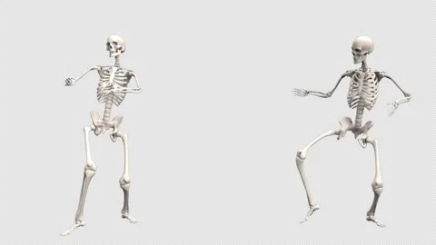 Skeleton Dancing Twist - 3d render loope... | Stock Video | Pond5