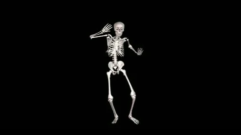Dancing Skeleton Alpha Stock Footage ~ Royalty Free Stock Videos | Pond5
