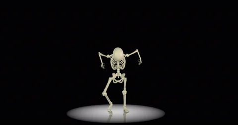 Skeleton performs backflip - looping 3d ... | Stock Video | Pond5