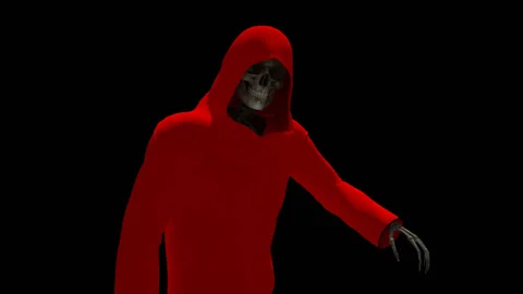 skeleton in red robe,animation,transpare... | Stock Video | Pond5