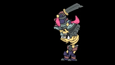 Skeleton Samurai Warrior Animated Charac... | Stock Video | Pond5
