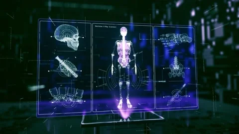 Skeleton Technology Medicine Scanner wit... | Stock Video | Pond5