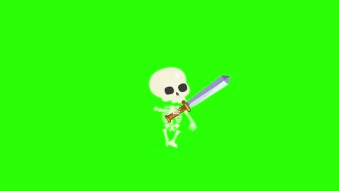 Skeleton is Walking and Charging Forward... | Stock Video | Pond5