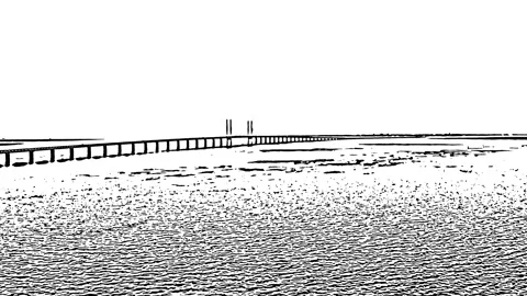 Sketch doodle style. Oresund bridge. A l... | Stock Video | Pond5