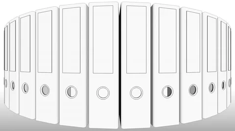 Sketchy rotating binders. 4K seamless lo... | Stock Video | Pond5