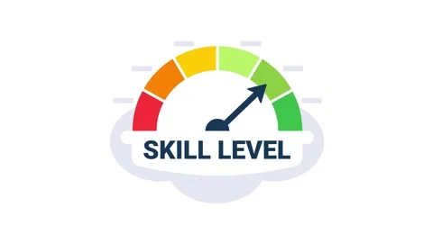 Skill level increasing animation on whit... | Stock Video | Pond5