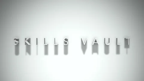 skills vault 3D title animation white te... | Stock Video | Pond5