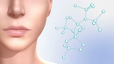 Skin care 3D animation. Female face and ... | Stock Video | Pond5