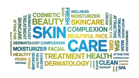 Skin Care animated word cloud,animation ... | Stock Video | Pond5