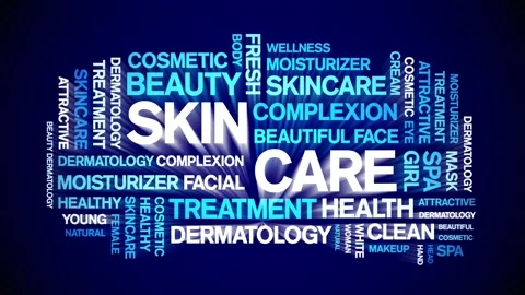 Skin Care animated word cloud,animation ... | Stock Video | Pond5