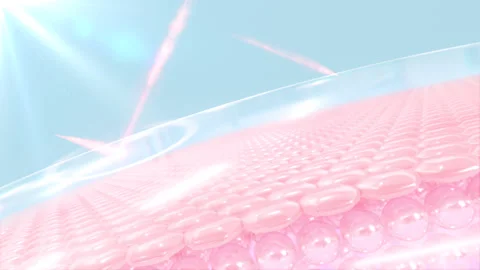 Skin cell 3D animation. Skin cell with U... | Stock Video | Pond5