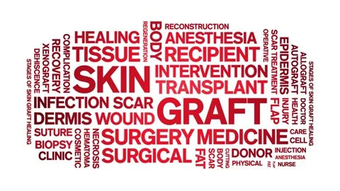 Skin Graft animated word cloud,animation... | Stock Video | Pond5
