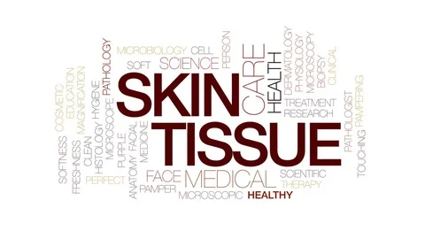 Skin tissue animated word cloud, text de... | Stock Video | Pond5
