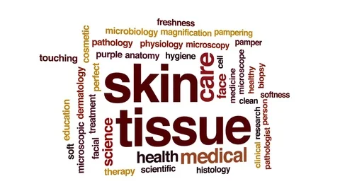 Skin tissue animated word cloud, text de... | Stock Video | Pond5