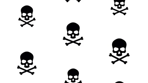Skull and Crossbones Pattern Stock Video Footage | Royalty Free Skull ...