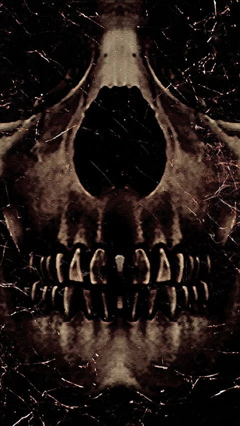 Skull open and closing mouth 2d looped a... | Stock Video | Pond5