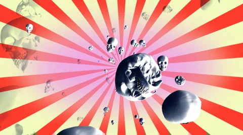 Skull Retro Looping Animated Background ... | Stock Video | Pond5