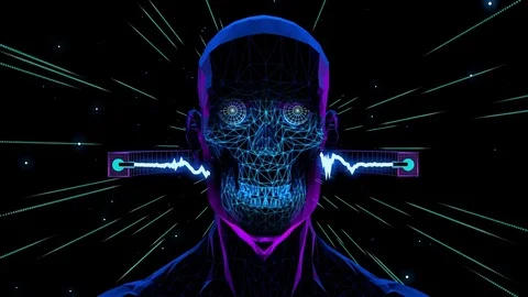 Skull Scan Looping Animation | Stock Video | Pond5