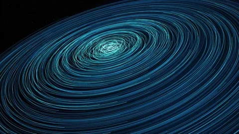Sky blue particles moving around trails ... | Stock Video | Pond5