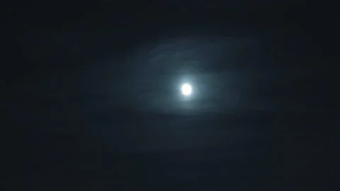 Sky Clouds Time-Lapse with a full Moon A... | Stock Video | Pond5