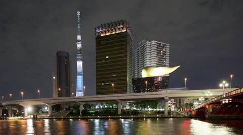sky tree tower city tokyo japan structur... | Stock Video | Pond5