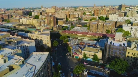 Sky view of the Bronx, NY. | Stock Video | Pond5