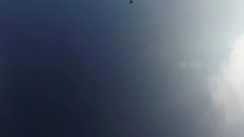 skydiving, free fall, a man in the cloud... | Stock Video | Pond5