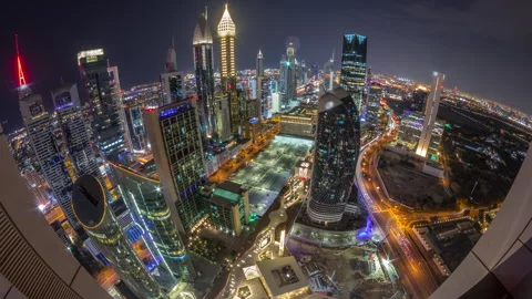 Skyline panorama of the high-rise buildi... | Stock Video | Pond5