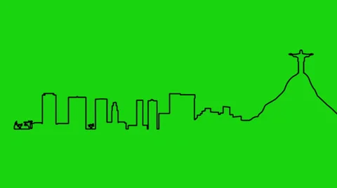 Skyline Rio de Janeiro - cartoon animati... | Stock Video | Pond5