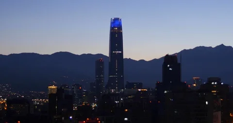 Skyline Of Santiago De Chile, Andes Moun... | Stock Video | Pond5