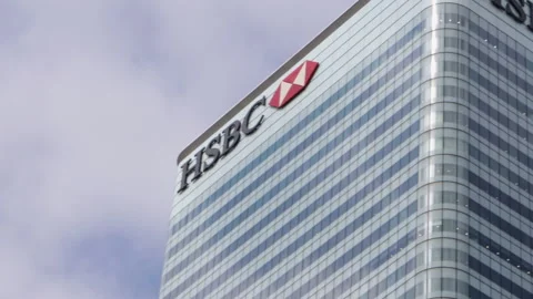 Skyscraper View of HSBC Building Under S... | Stock Video | Pond5