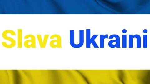 Slava Ukraini Handwriting messages. Fla... | Stock Video | Pond5
