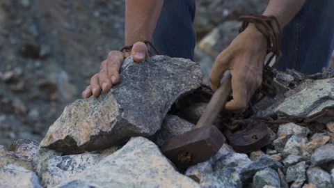 Slave hard work. Hard labor. The convict... | Stock Video | Pond5