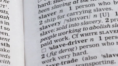 Slavery meaning in english vocabulary, u... | Stock Video | Pond5
