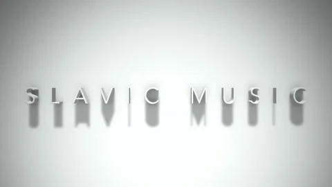 slavic music 3D title animation white te... | Stock Video | Pond5
