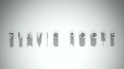 slavic roots 3D title animation white te... | Stock Video | Pond5