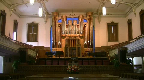 SLC Mormon Assembly Hall Pulpit organ HD | Stock Video | Pond5