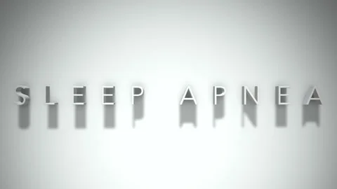 Sleep Apnea 3D title animation with shad... | Stock Video | Pond5