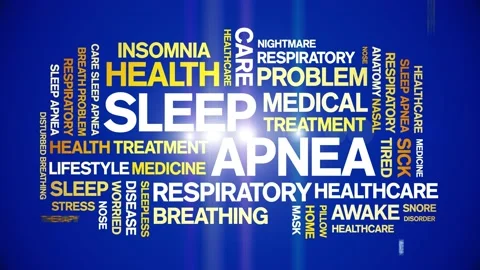Sleep Apnea animated word cloud,animatio... | Stock Video | Pond5