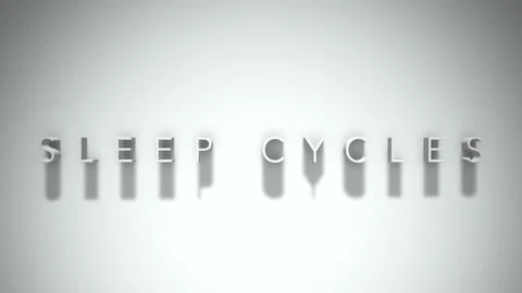 sleep cycles 3D title animation with sha... | Stock Video | Pond5