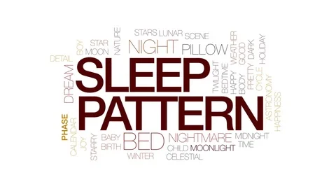 Sleep pattern animated word cloud, text ... | Stock Video | Pond5