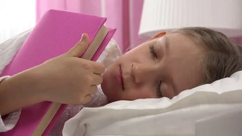 Sleeping Child after Reading Book, Littl... | Stock Video | Pond5