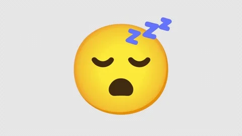 Sleeping Emoji Animated on a Transparent... | Stock Video | Pond5