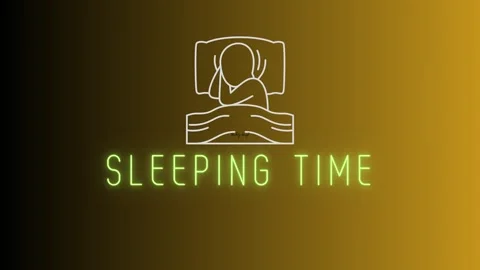 Sleeping Time Animated Text in 4K Resolu... | Stock Video | Pond5