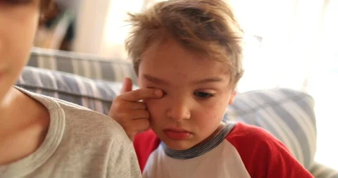 Sleepy toddler infant yawning. Real life... | Stock Video | Pond5