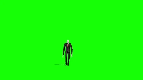 Slenderman Walks Front Green Screen 3D R... | Stock Video | Pond5