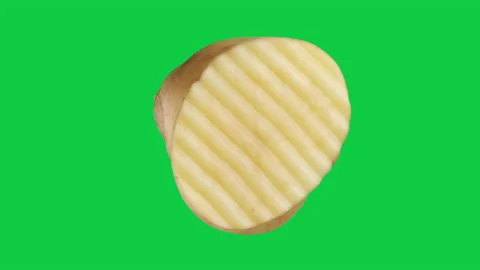 sliced potato isolated on green screen b... | Stock Video | Pond5