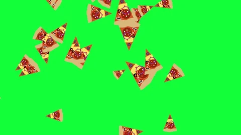 Slices of pizza falling loop animation e... | Stock Video | Pond5