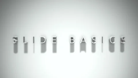 slide basics 3D title animation white te... | Stock Video | Pond5