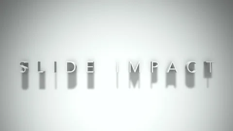 slide impact 3D title animation white te... | Stock Video | Pond5